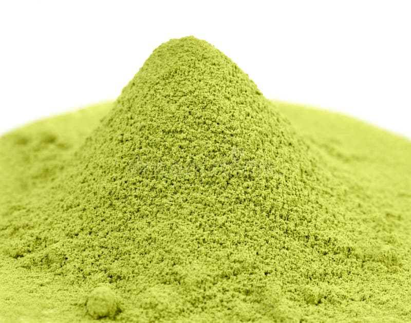 Green matcha tea powder stock image. Image of beverage - 93625997