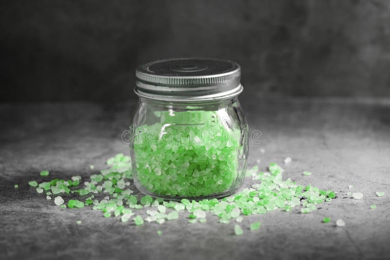 Japanese Green Sea Salt on Table Stock Photo - Image of cooking, bottle ...