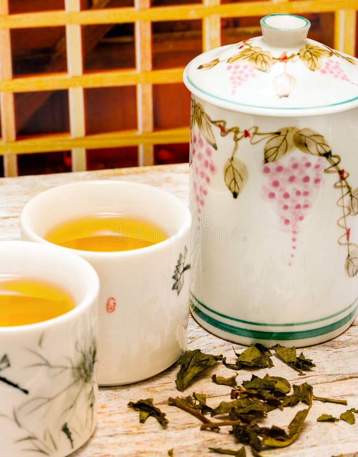Japanese Green Tea Represents China Oriental and Drinking Stock Photo ...