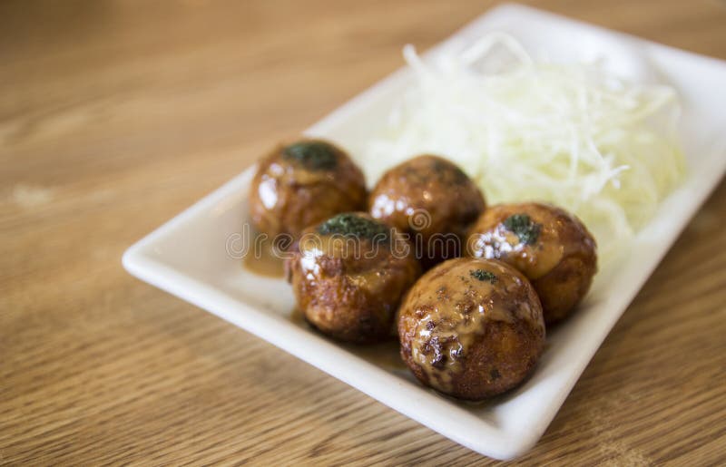 Japanese Grilled Squid Ball Stock Photo - Image of dinner, portion ...