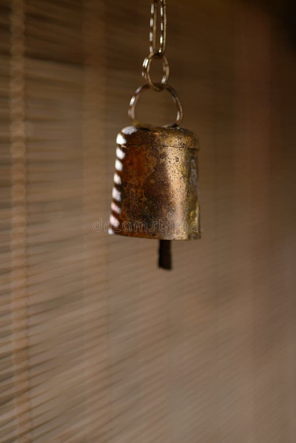 Japanese Handmade Bell on Window Stock Photo - Image of brown, wind ...