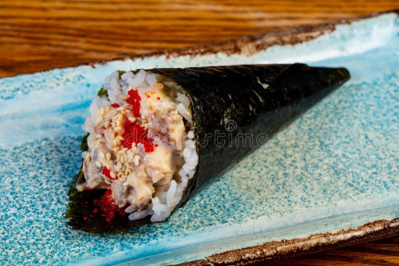 Japanese handroll temaki stock photo. Image of handroll - 129350960
