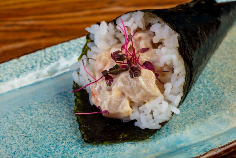Japanese handroll temaki stock image. Image of healthy - 129143045
