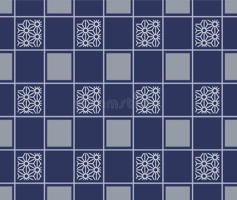 Japanese Hexagon Star Checkered Vector Seamless Pattern Stock ...