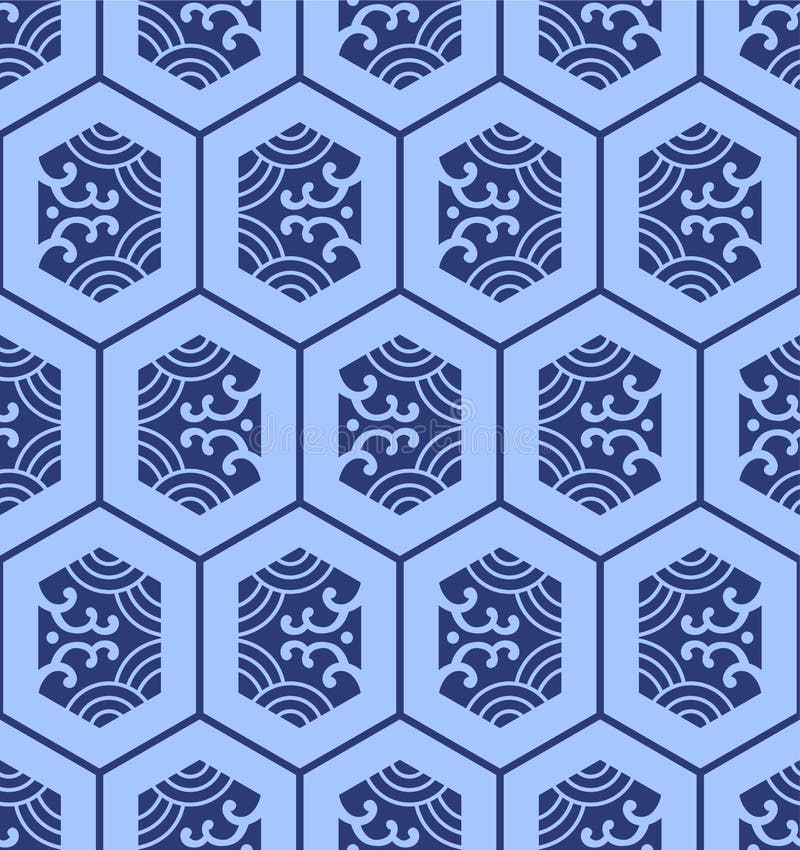 Japanese Mosaic Wave Pattern Seamless Stock Illustrations – 885 ...