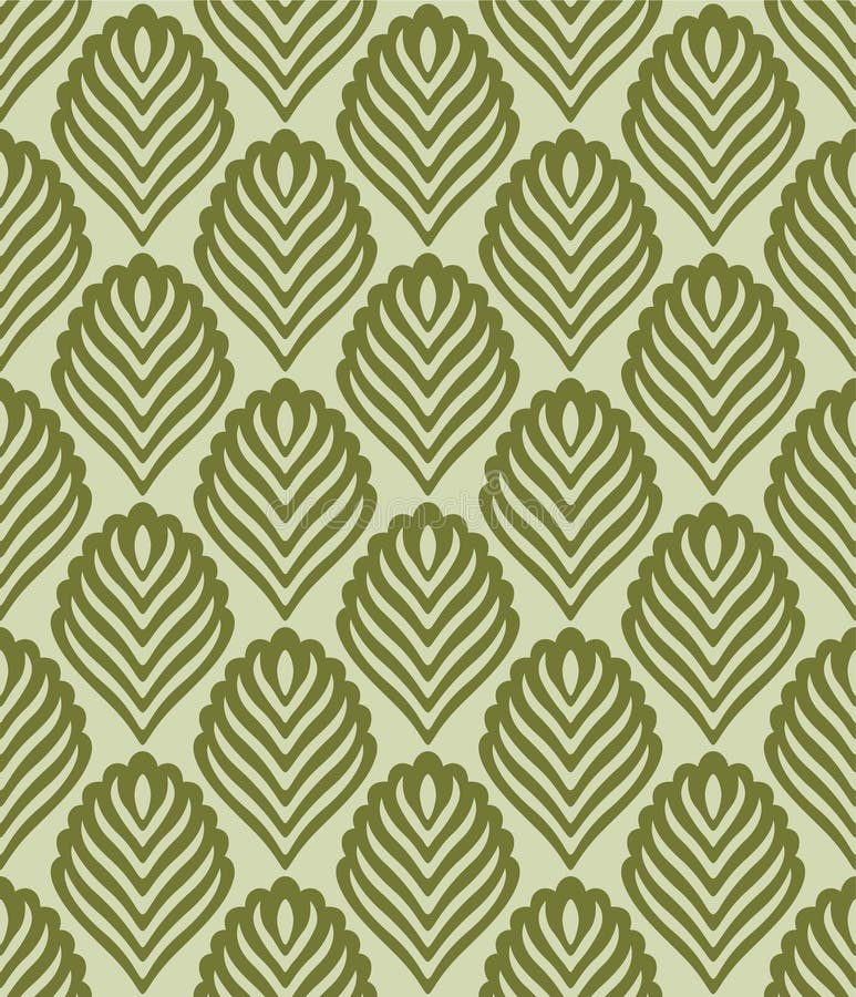 Japanese Indian Leaf Vector Seamless Pattern Stock Vector ...