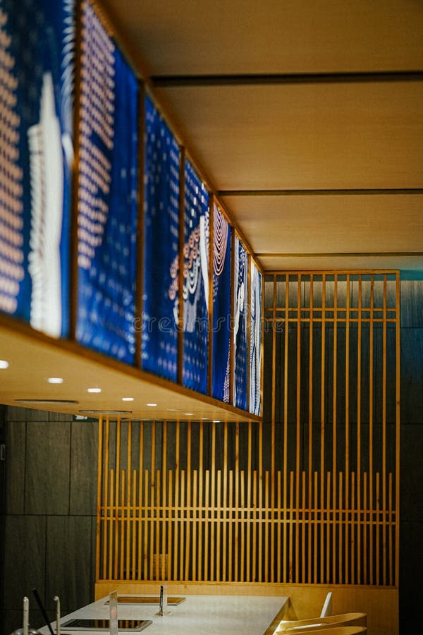 Japanese inspired kitchen stock image. Image of shelf - 266692999