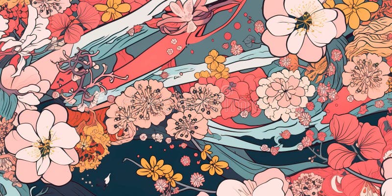 Japanese-inspired Look, Featuring Cherry Blossoms and Other Traditional ...