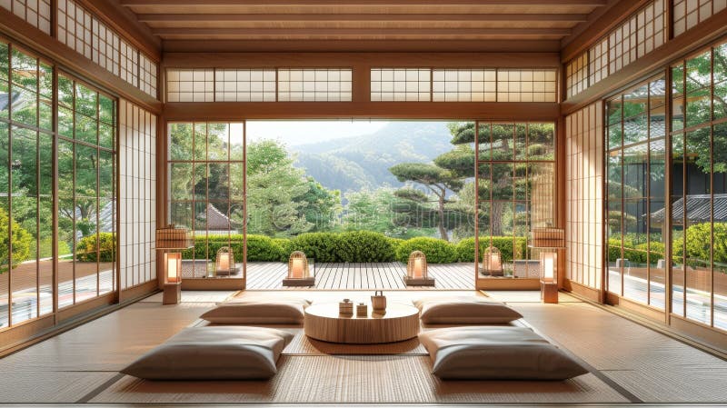 Japanese Interior Design, Japanese Kitchen with Shoji Sliding Doors and ...