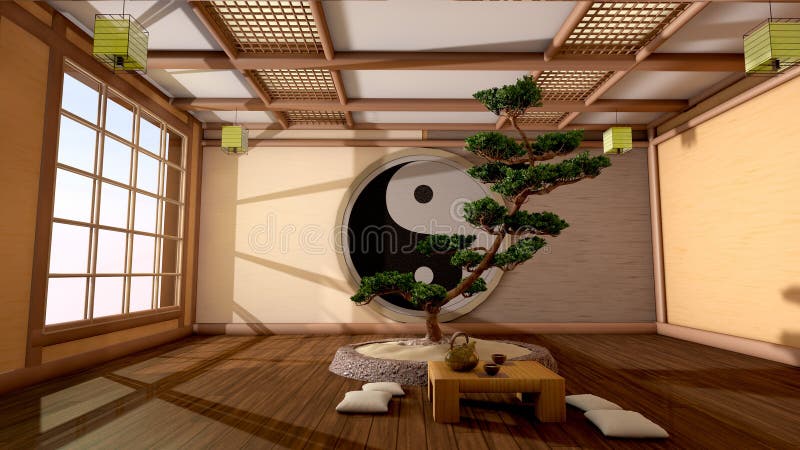 Japanese interior stock illustration. Illustration of ornamental - 32808292