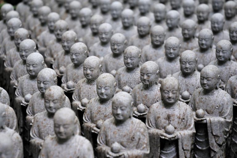 Japanese jizo sculptures stock photo. Image of jizo, ceremony - 12125078