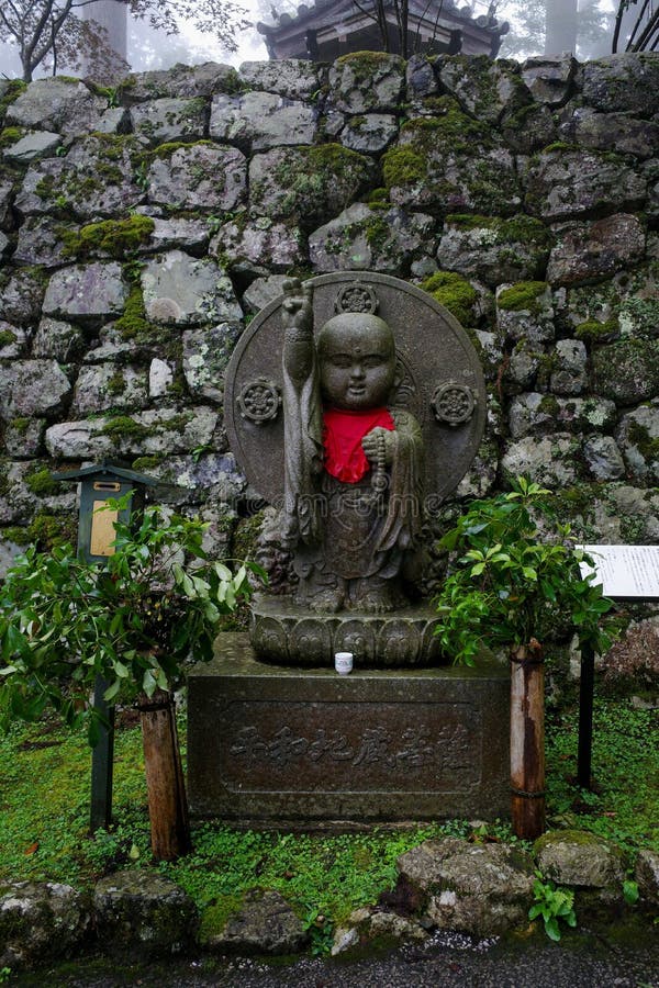 Japanese Jizo Statue in the Park Stock Image - Image of outdoors ...