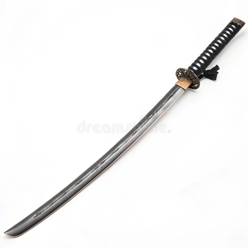 Japanese Katana Swords with White Ribbon on the Japanese Flag ...