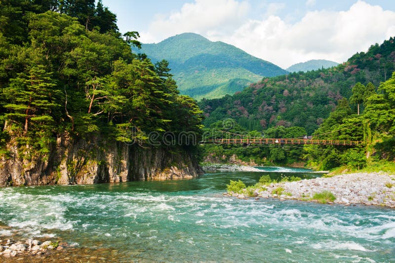 Japanese landscape stock image. Image of brook, sunset - 21999411