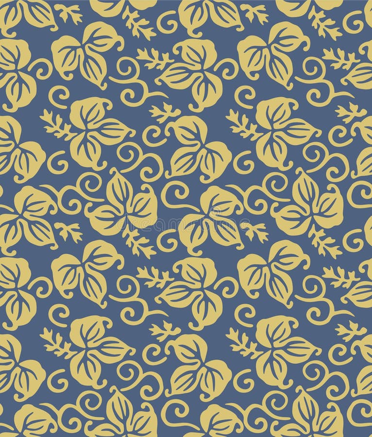 Japanese Leaf Curl Vector Seamless Pattern Stock Illustration ...