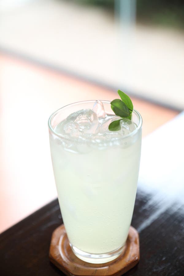Japanese Lemonade on Wooden Table Stock Photo - Image of freshness ...
