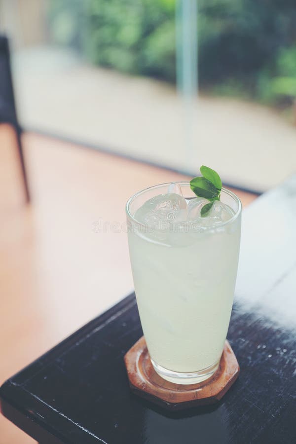 Japanese Lemonade on Wooden Table Stock Photo - Image of freshness ...