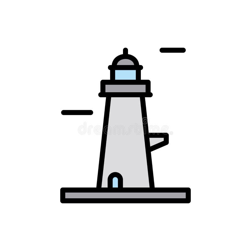 Japanese Lighthouse in the Night. Stock Illustration - Illustration of ...