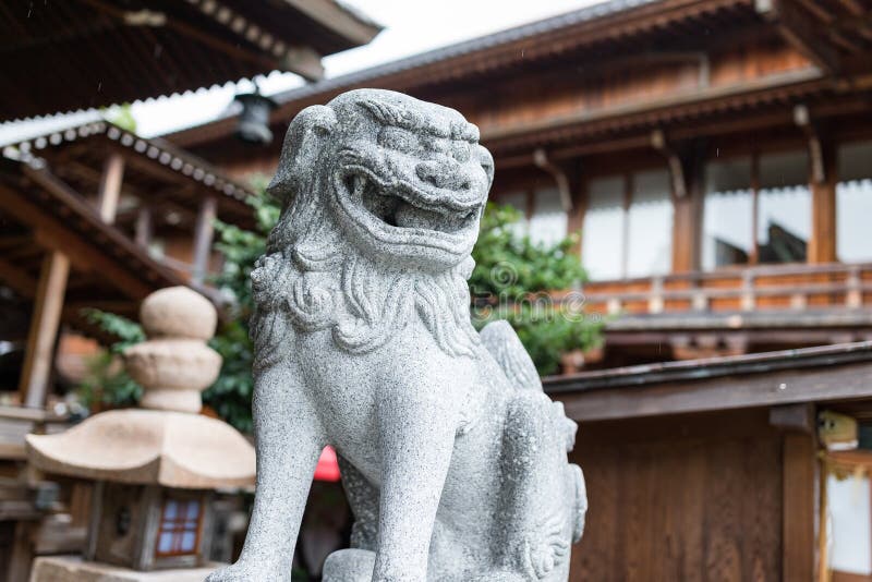 Japanese lion statue stock photo. Image of ancient, sculpture - 83383136