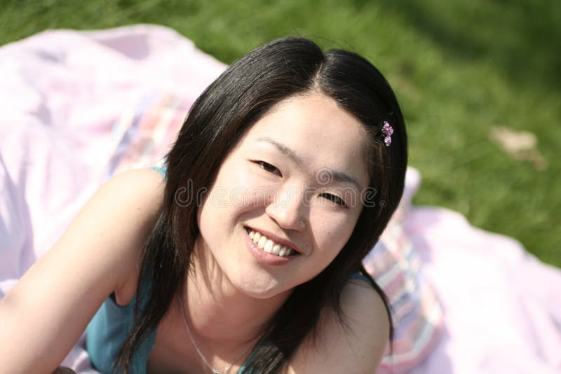 Japanese Look stock photo. Image of smile, japan, grass - 228270