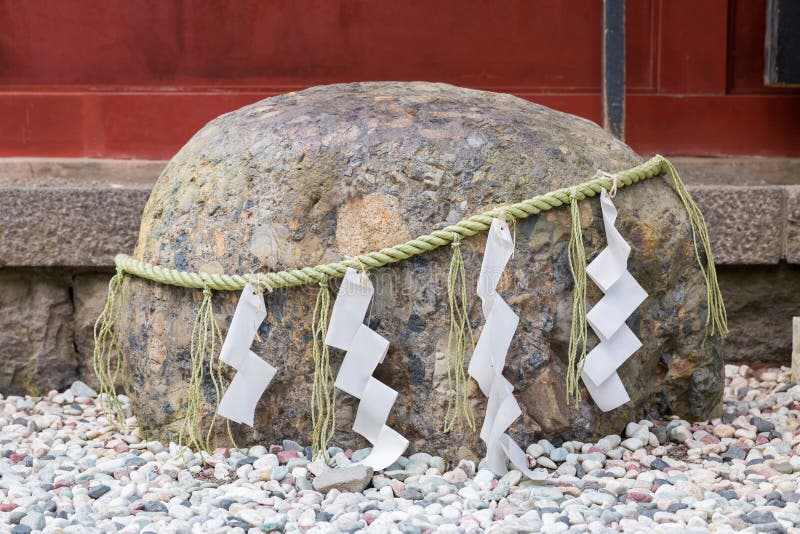 Japanese Lucky Stone in Temple Stock Photo - Image of kyoto, building ...