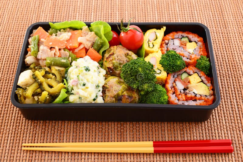 Japanese lunch box stock photo. Image of healthy, energy - 112443032