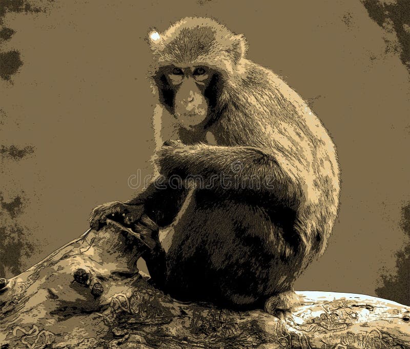 Japanese Macaque Macaca Fuscata, Also Known As the Snow Monkey Stock ...