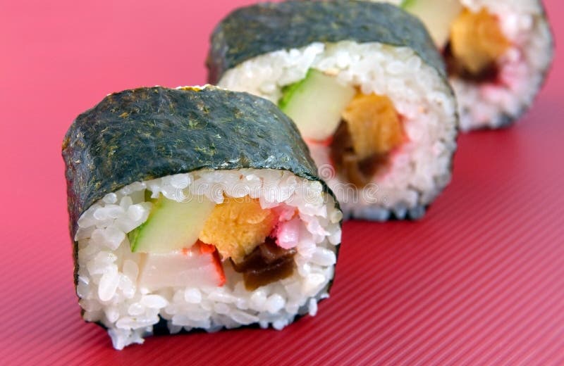 Japanese Maki Roll stock photo. Image of cucumber, food - 14155608