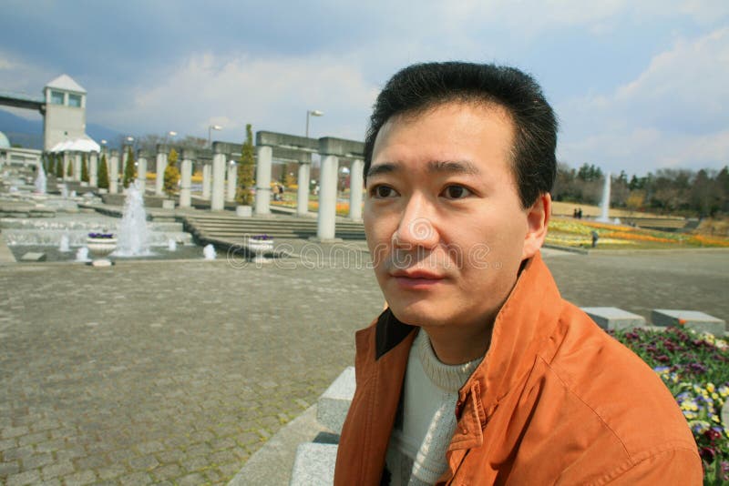 Japanese Man stock photo. Image of park, asian, japanese - 3428618