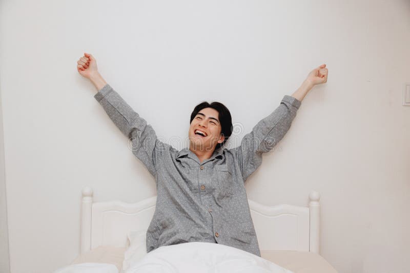 Wakeup image stock photo. Image of home, person, casual - 283229514