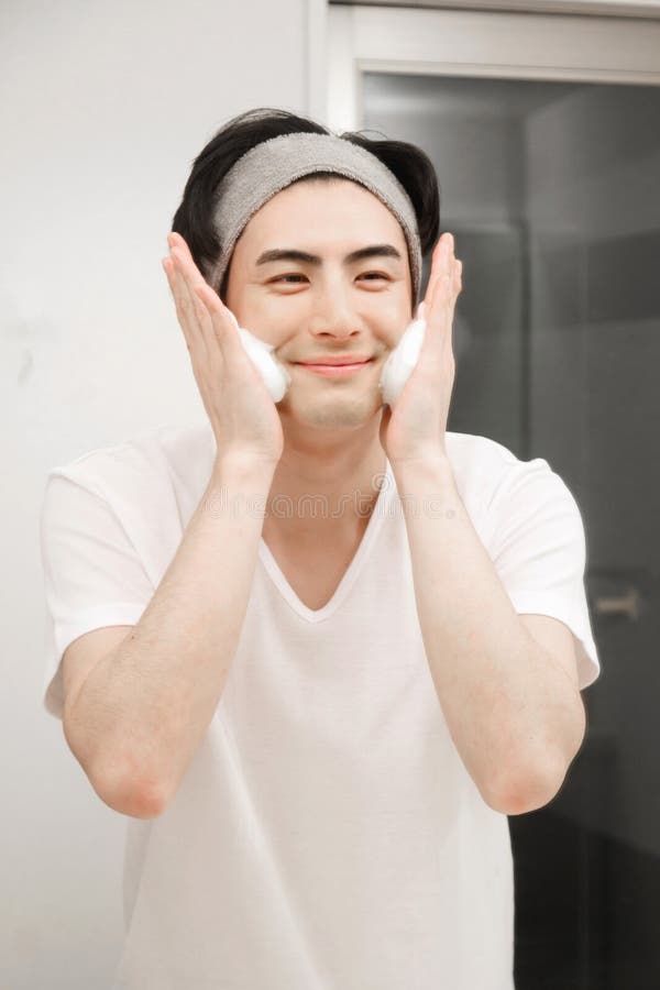 Face wash image stock image. Image of clean, handsome - 283229537