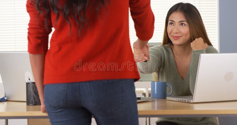 Japanese Manager Happy with Employee Stock Image - Image of confident ...