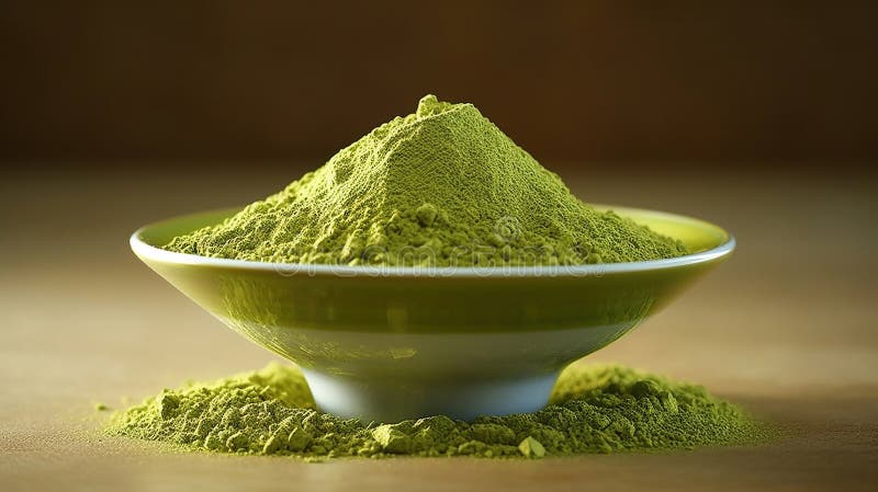 Japanese Matcha Green Tea and Tea Powder. Generative Ai Stock ...