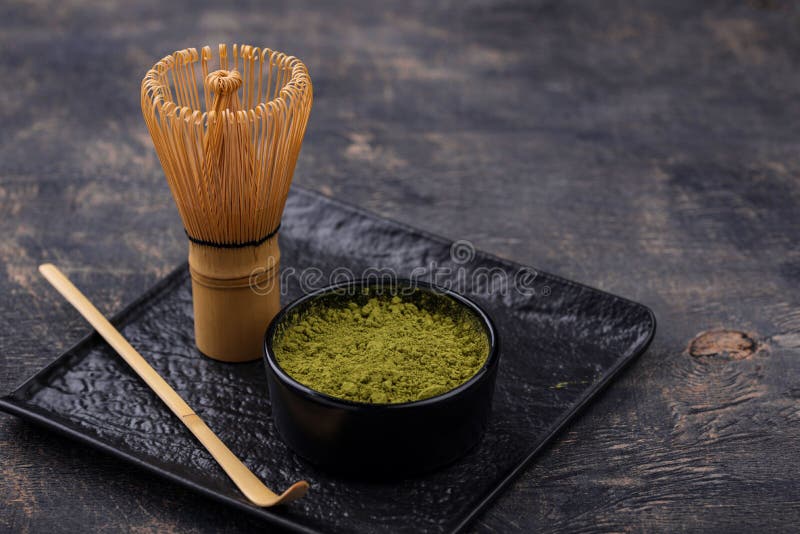 Japanese Matcha Green Tea Powder Stock Image - Image of oriental ...