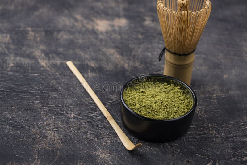 Japanese Matcha Green Tea Powder Stock Photo - Image of concept ...