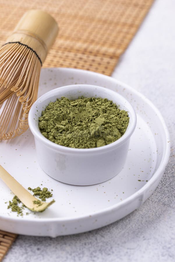 Japanese Matcha Green Tea Powder Stock Photo - Image of asian, drink ...