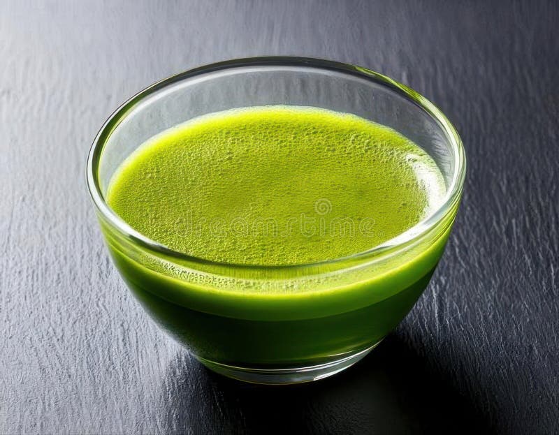 Japanese Matcha Tea in a Transparent Bowl Stock Illustration ...