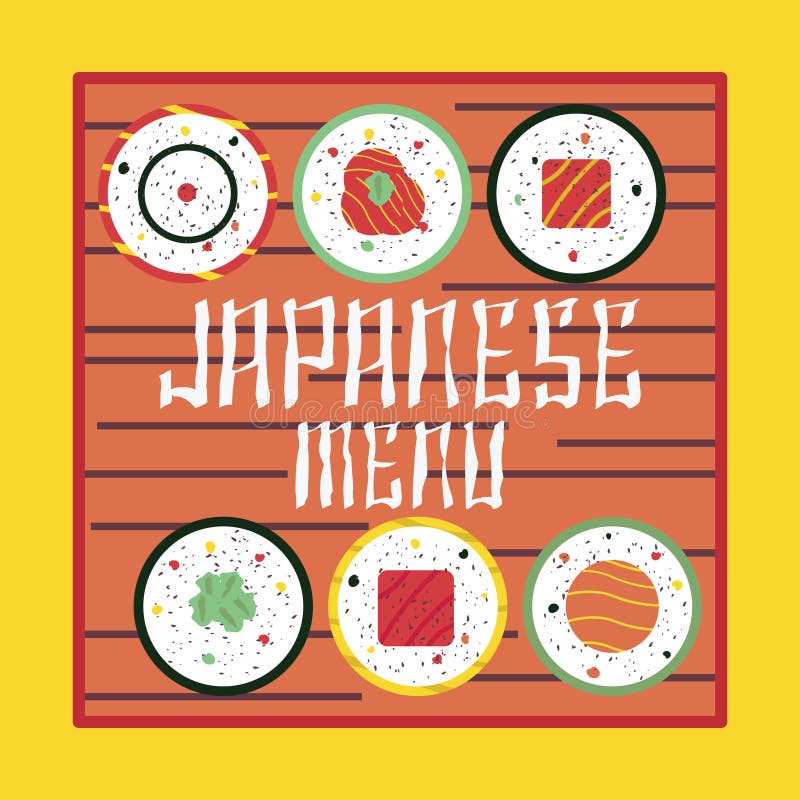 Japanese Menu. Vector Illustration Decorative Design Stock Vector ...