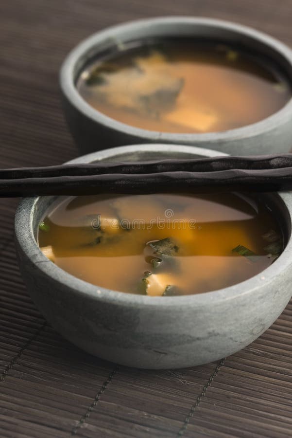 Japanese miso soup stock image. Image of dish, gourmet - 73731831