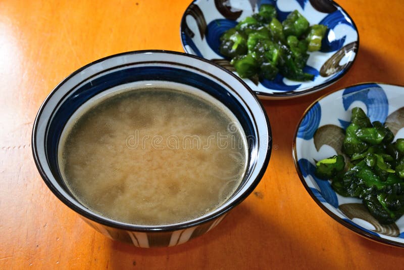 Miso shiru Soup stock image. Image of parsley, leek - 242230767