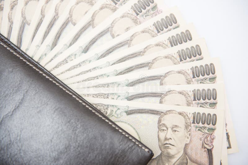 Japanese Money Banknotes Brown Wallet Stock Photos - Free & Royalty ...