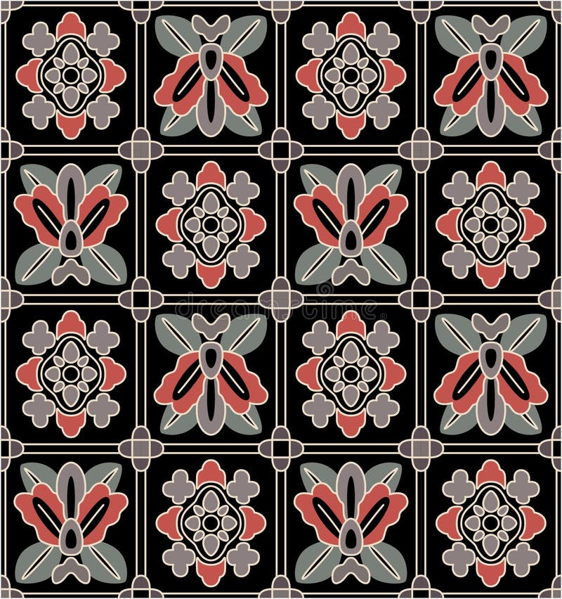Japanese Motif Rectangle Cross Vector Seamless Pattern Stock ...