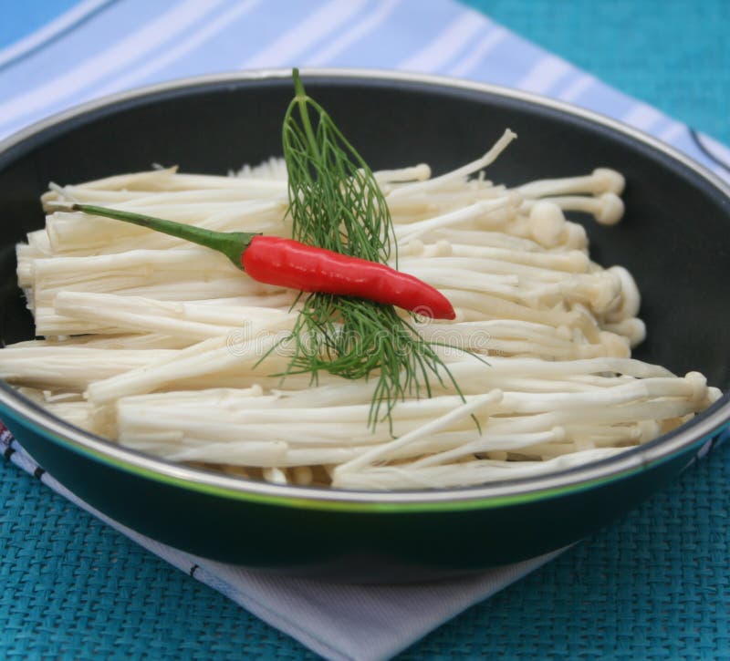 Japanese mushrooms stock photo. Image of enorki, preparing - 9209864