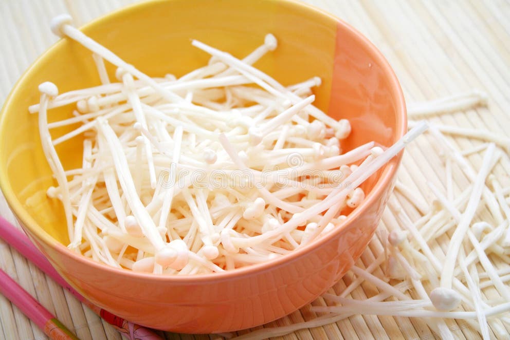 Japanese mushrooms stock photo. Image of enorki, preparing - 9209864