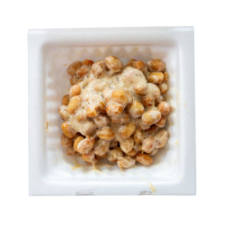 Japanese Natto Fermeted Bean Isolate on White Stock Image - Image of ...