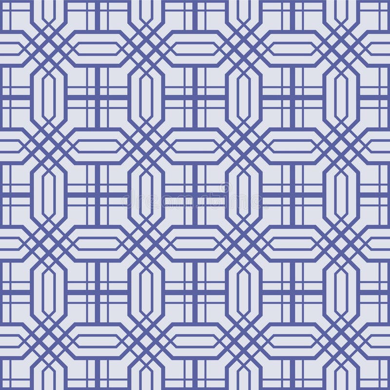 Japanese Octagon Cross Line Vector Seamless Pattern Stock Vector ...