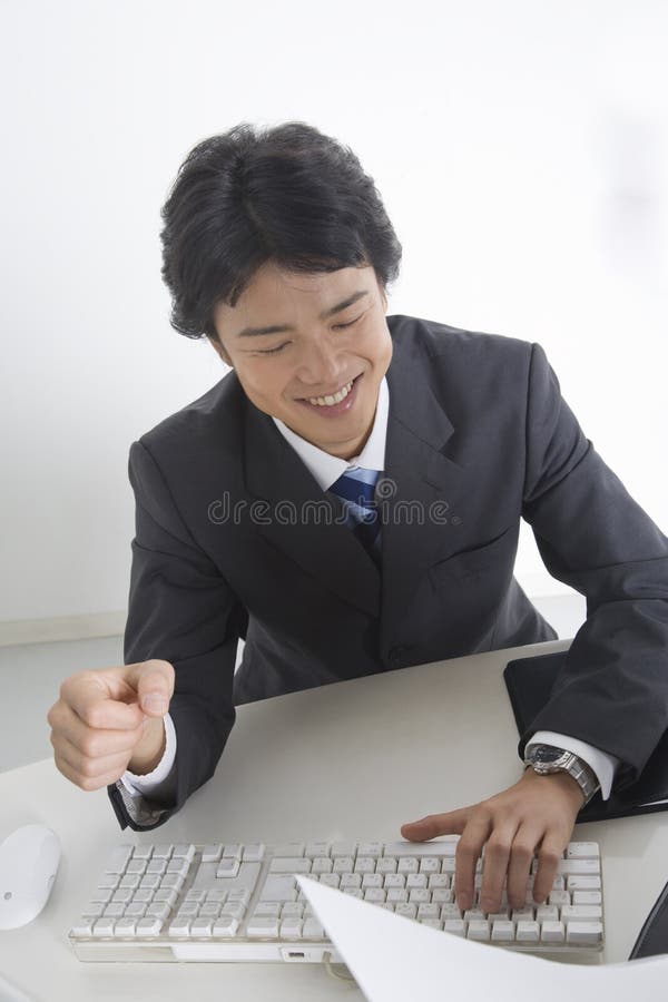 Japanese office worker stock photo. Image of career, people - 10129570