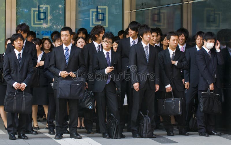 Japanese office workers editorial stock photo. Image of business - 22814408