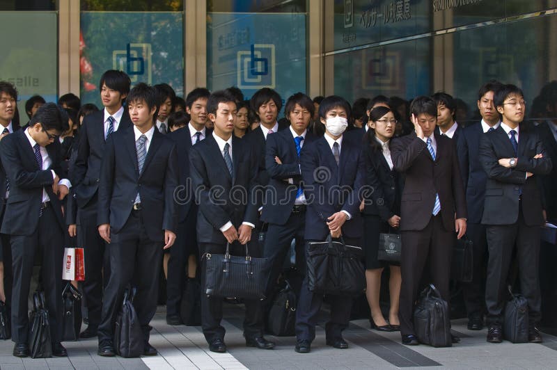 Japanese office workers editorial photo. Image of businessman - 23159131