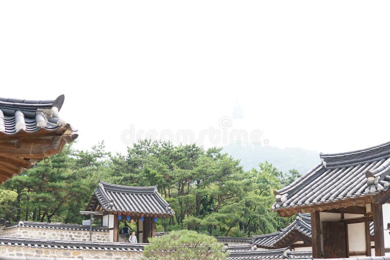 Japanese Old House Ancient Japanese Style Roof Tile House Editorial ...